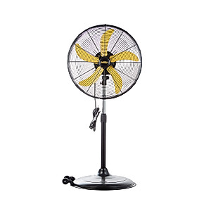 HiCFM 5000 CFM 20 inch High Velocity Pedestal Oscillating Fan with Powerful 1/5 Motor, 9ft Power Cord, Oscillation, Metal Body with Wheels for Garage, Commercial or Industrial - UL Safety Listed