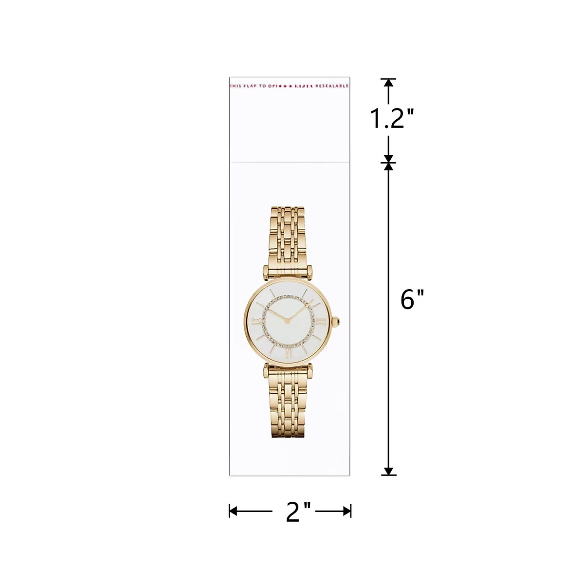 Doutop Self Sealing Cellophane Bags 2x6 500pcs Clear Bags 1mil Resealable Cellophane Bag for Packaging Candy Pen Gifts Favors Bookmarks Bracelet Key Chain Watch Disposable Tableware