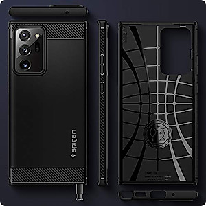 Spigen Rugged Armor Designed for Samsung Galaxy Note 20 Ultra 5G Case (2020) - Matte Black