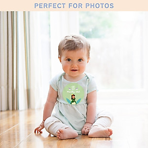 RubyRoo Baby Memory Book with Matching Milestone Stickers - First 5 Years Photo Album Scrapbook Journal for Baby Girl - Pregnancy Gift for Baby Shower & Registry Idea - Fairyland