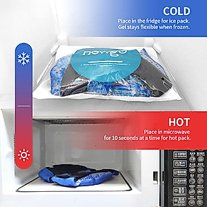 NEWGO Gel Beads Knee Cold Pack for Injury Reusable Ice Packs for Knee Replacement Surgery, Arthritis, Swelling, Bruises - 2 Pack