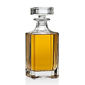 Lefonte Whiskey Decanter for Liquor Scotch Bourbon Vodka or Wine - 750ml