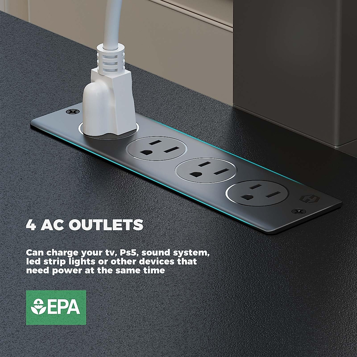 Rolanstar TV Stand with Mount and Power Outlet 51.2", Swivel TV Stand Mount for 32/45/55/60/65/70 inch TVs, Height Adjustable Modern Entertainment Center with Storage & LED Lights, TV Table Black