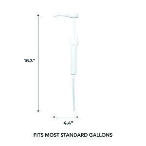 Ginger Lily Farms Premium Gallon Pump, Dispenses One Ounce Per Pump, Fits Most Standard Gallon Bottles and Containers