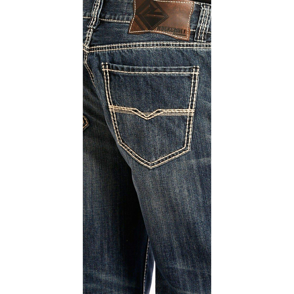 Rock & Roll Denim Relaxed Fit Straight Bootcut Jeans #M0S8553 34 W x 34 L