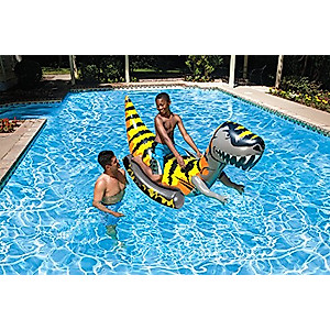 Poolmaster T-Rex Inflatable Ride-On Dinosaur Jumbo Swimming Pool Float Rider