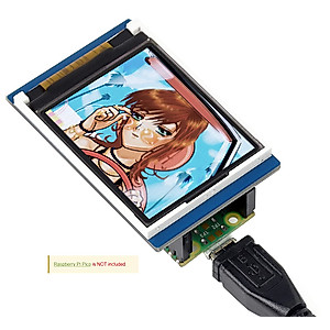 waveshare for Raspberry Pi Pico 1.8inch LCD Display Module, TFT Screen Display 160x128 Resolution 65K RGB Display Color SPI Interface 2.6-5.5V Operating Voltage