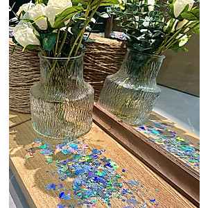 Sparkling Star Foil Confetti,Unicore Moon Star Table Confetti(2.1OZ/60grams),Halloween Glitter Sequins, Iridescent Party Decorations for Halloween Birthday Wedding Festival Party DIY Table Deco