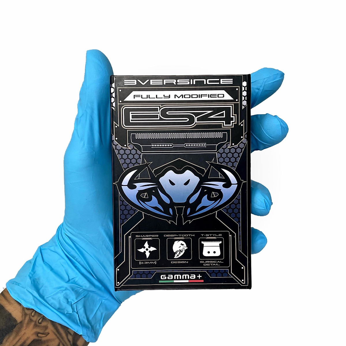 GAMMA+ 3Versince ES4 Deep Tooth DLC Ultimate Trimmer Blade Set with Deep Cutting Blade Fits Hitter, Evo, and Protege Models