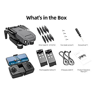 LMRC LM12 Drones with Camera for Adults 4k, GPS Auto Return, 40 Mins Flight, 5G Live Transmission, Foldable FPV Drones with Brushless Motor, Beginner Mode, Follow Me, Circle Fly, Waypoint, 2 Batteries