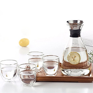 COLOCUP Double-Wall Insulated Glasses, Clear, 8 Ounces Each, Insulated Glass Coffee Set of 2