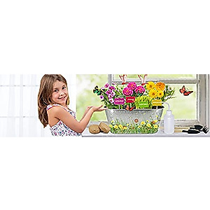 Paint & Plant Flower Growing Kit for Kids - Best Birthday Crafts Gifts for Girls&Boys Age 5, 6, 7, 8-12 Year Old Girl Christmas Gift - Childrens Gardening Kits, Art Crafts Projects Toys for Ages4-12