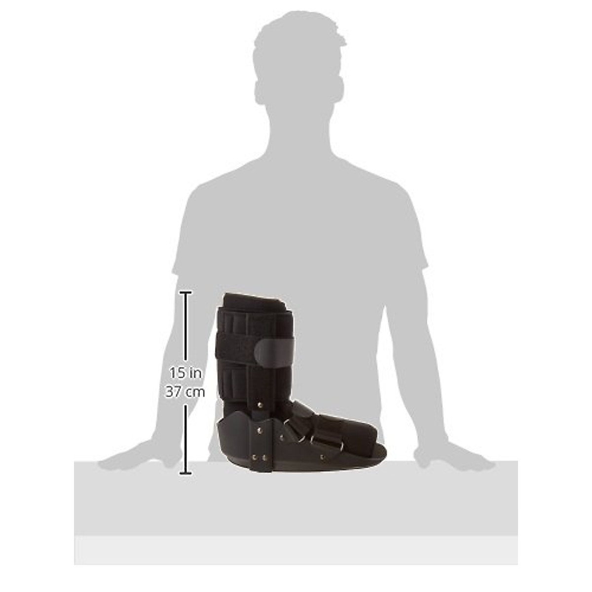 Sammons Preston 55090 Low Profile Fixed Ankle Walker Low, Medium, Foot Injuries, Long Time Wear