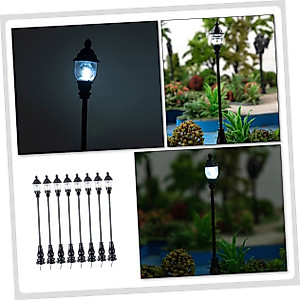 Uonlytech 24 Pcs Model Garden Lamp Miniature Mini Street Light Model Miniature Decor Garden Lamp Miniature Small Garden Decor Mini Lamp Model Mini Garden Lamp Mini Lamp Statue