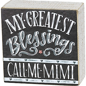 18TH STREET GIFTS Mimi Gift Set - Mimi Dish Towels and Sign for Grandma - Grandma Gifts from Grandchildren or First Time Grandma Gifts