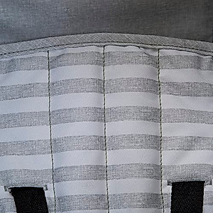 GAP babyGap Classic Side-by-Side Double Stroller - Lightweight Double Stroller with Recline, Extendable Sun Visors & Compact Fold - Made with Sustainable Materials, Grey Stripes