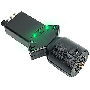 Oyviny 7 Way Blade & 4 Pin Trailer Light Circuit Tester with LED Indicators 6 Function Light Tester for RV Truck Trailer Socket Tester