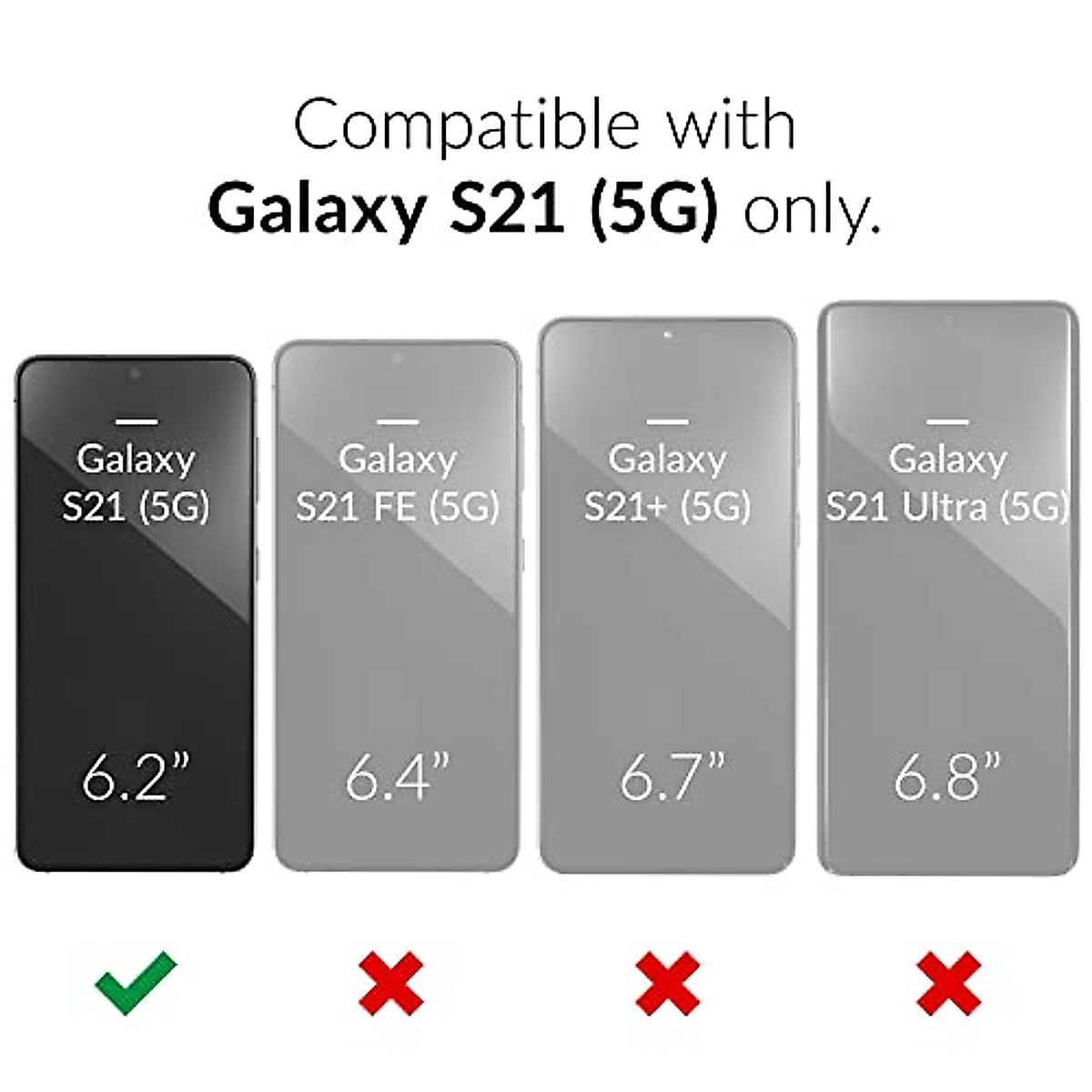 Crave Dual Guard for Galaxy S21 Case, Shockproof Protection Dual Layer Case for Samsung Galaxy S21, S21 5G (6.2 inch) - Slate