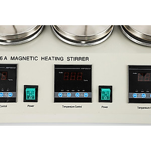 HJ-6A 6 Heads Multi Unit Digital Thermostatic Magnetic Stirrer Hotplate Mixer 110V