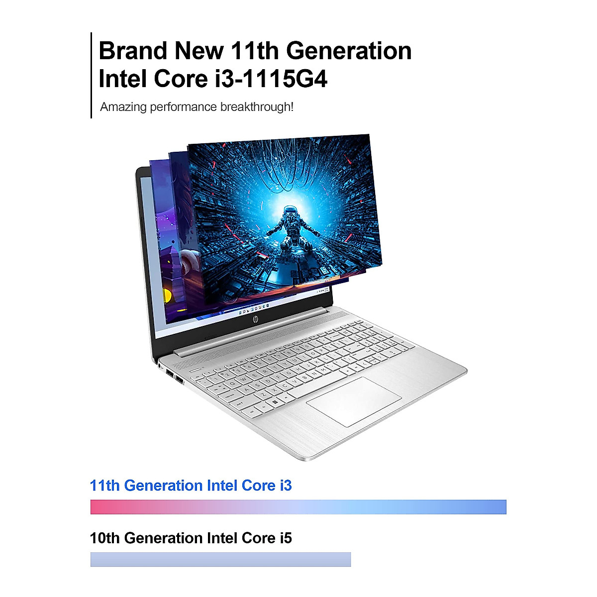 HP 2023 Newest 15.6" Touchscreen Laptop, Intel Core i3-1115G4 Processor Up to 4.1GHz, 16GB RAM, 1T SSD, Intel Iris Xe Graphics, Thin & Portable, 11 H Battery Life, Anti-Glare, Windows 11 Home S