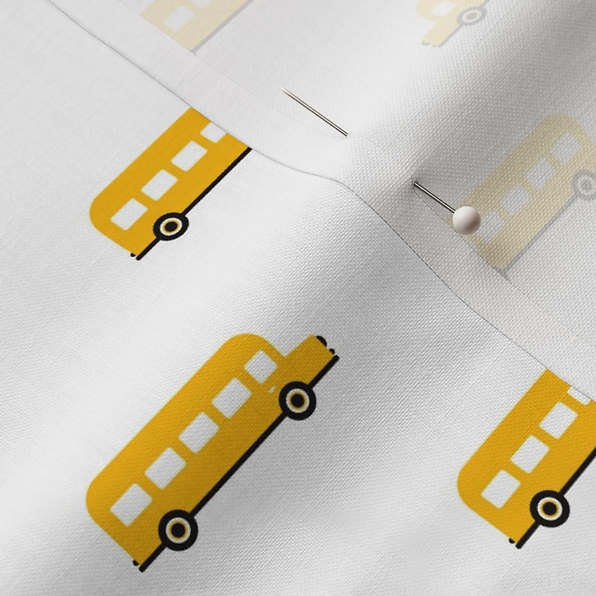 Spoonflower Fabric - Sweet American School Bus Back Fashion Kids Yellow Car Teacher Room Printed on Petal Signature Cotton Fabric Fat Quarter - Sewing Quilting Apparel Crafts Decor