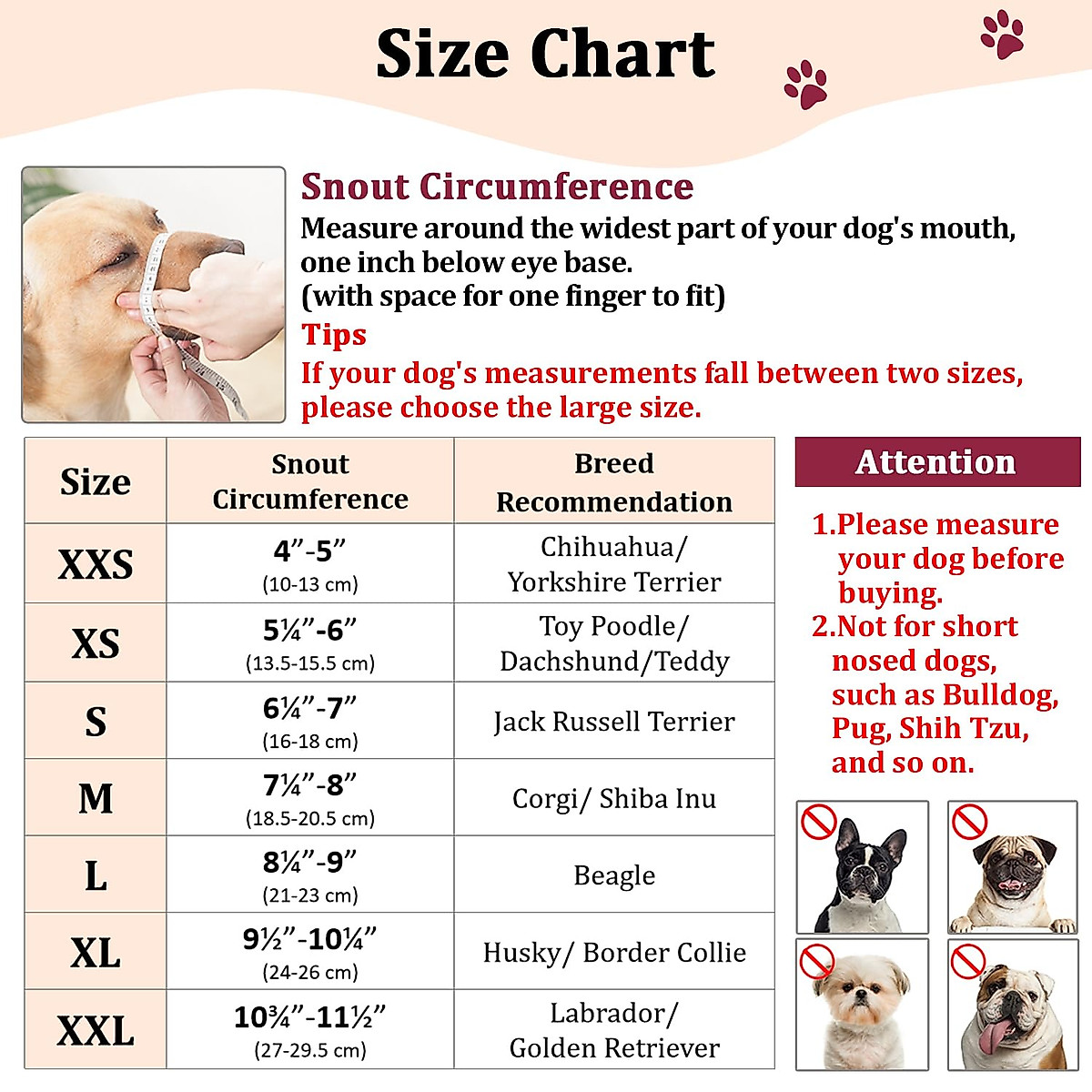 Mayerzon Soft Mesh Muzzles for Small Medium Large Dogs