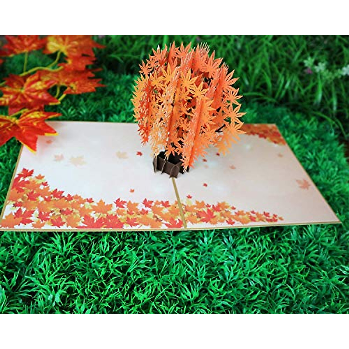 TIMMOR MAGIC 3D Pop Up cards, Golden Maple Tree Cards, Birthday Cards, Mom Cards, Thank you Cards, Greeting Cards (Golden Maple)