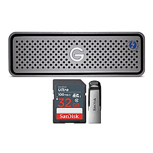 SanDisk Professional 12TB G-Drive Pro Thunderbolt 3 External HDD (Space Gray) Bundle with 32GB Storage (3 Items)