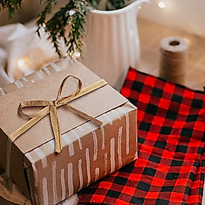 Raffia Ribbon for Gift Wrapping - Cuttte 218 Yards Raffia Yarn for Crocheting, Raffia Paper Ribbons for Craft, Packing Paper Twine Ribbon 1/4 Inch Width (Kraft)