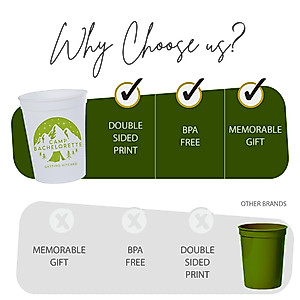 Camp Bachelorette Decorations, Bridal Party Gifts, 12 Pcs Bachelorette Cups, 1 Getting Hitched and 11 Getting Lit Bachelorette Party Cups, Camping Bachelorette Party Decorations