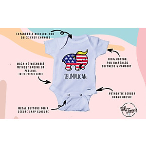 Ink Trendz® Trumplican Onesie®, Trump Baby Onesie®,Trump Baby Unisex Shirts, MAGA Baby Shirts Trump (0-3 Months)