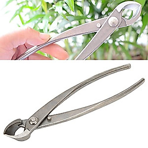 OKJHFD 11in Bonsai Tools, Stainless Steel Resistant Easy Branch Cutter Professional Knob Cutter, Straight Edge Pliers Trimmer for Bonsai Modeling