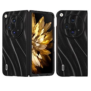 DAMONDY Case for OnePlus Open, OnePlus Open Flip Case,Galaxy Sky Pattern Slim Lightweight PU Leather Shockproof Soft TPU Bumper Hard PC Hybrid Protective Case for OnePlus Open -Black