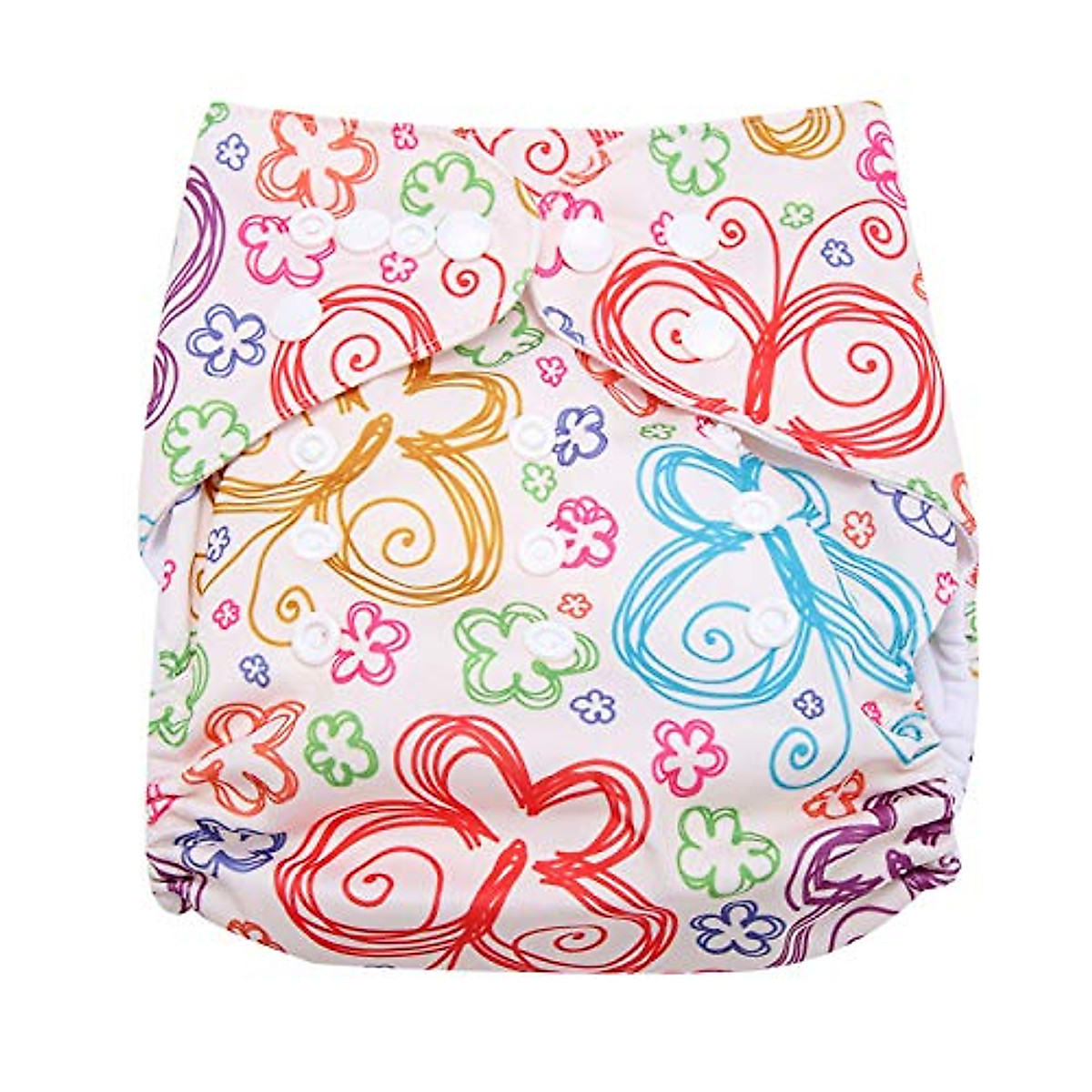 Baby Cloth Diapers, Reusable Infant Swim Diaper Washable Cloth Hook Loop Operating Size Adjustable for Baby Girls and Boys (BL001)