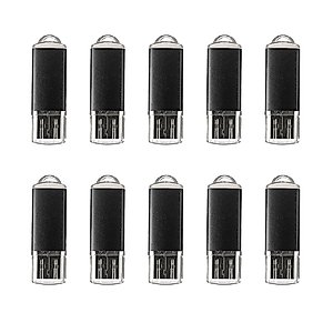 USB Flash Drive Pack of 10 Thumb Drives Bulk, Metal USB 2.0 Memory Sticks Swivel Pen Drive U Disk (10PCS - 128MB)