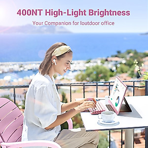 SVANTTO Pink Portable Monitor, [2022 Latest] Pink FHD 15.6'' Portable Screen for Laptop 400Nits Brightness Travel Monitor, 100% sRGB 1080P Laptop Monitor Extender for MacBook Xbox PS5 with HDMI Cable