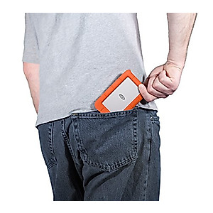 LaCie Rugged Mini 1TB USB 3.0 Portable External Hard Drive - Shock, Dust and Rain Resistant for Mac and PC