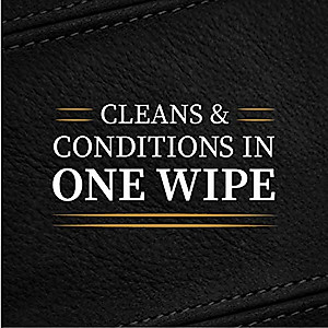 Lexol All Leather Quick Care All-in-One Formula, Best Leather Cleaner and Conditioner, for Use on Leather Apparel, Furniture, Auto Interiors, Shoes, Bags, 28-Count Sheet Wipes,E301500100 , white