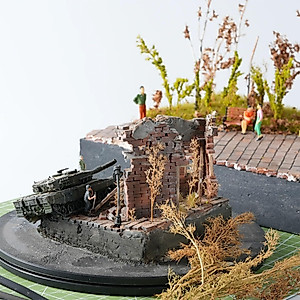 Woohome Miniature Colorful Flower Cluster, Static Grass Tuft Model Grass Tufts Flower Vegetation Groups Static Grass Tufts for DIY Model Train Landscape Railroad Scenery (Style 3-2)