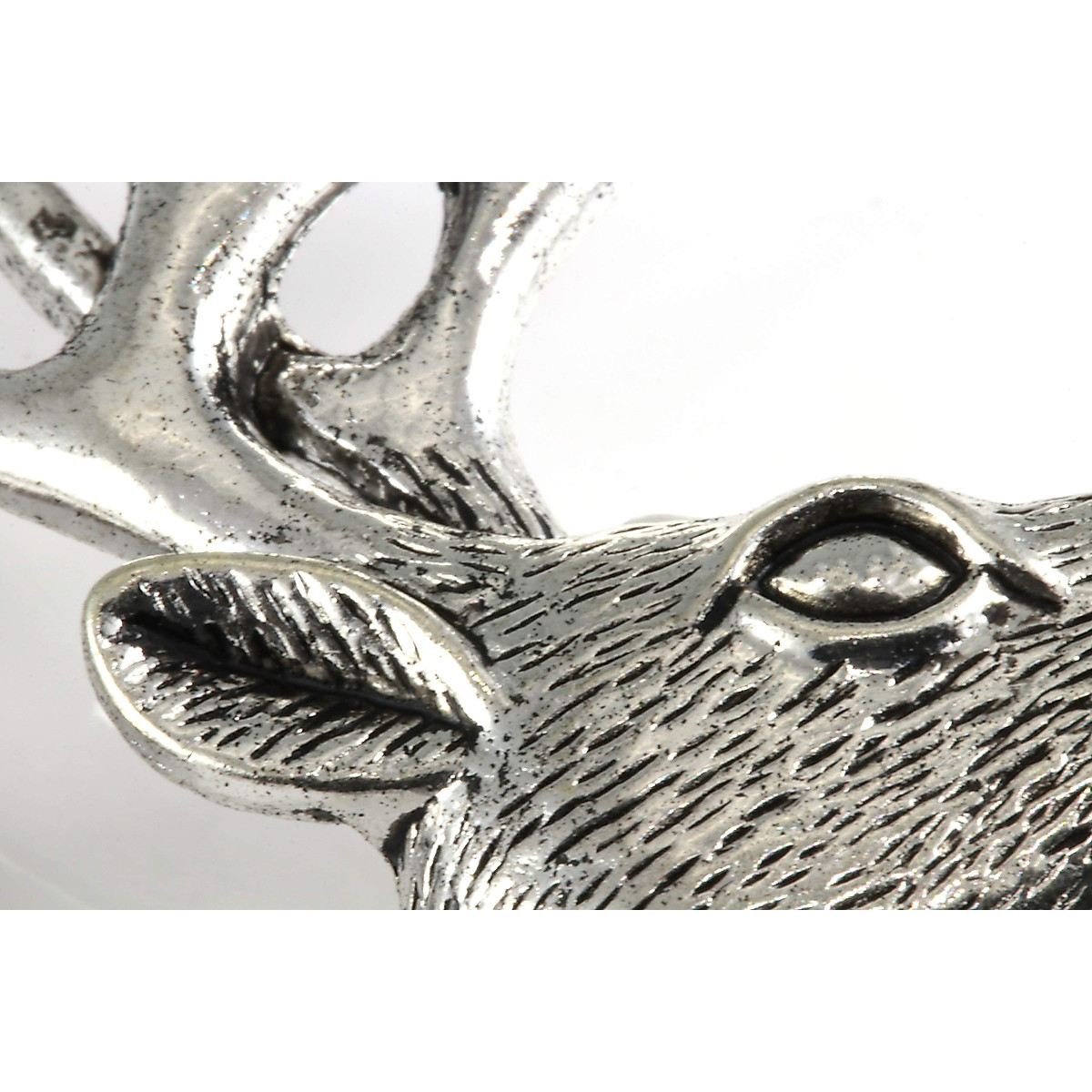 Emerald Park Jewelry Deer Keychain | Deer Antler Keychain for Men and Women Great Camping Gadgets and Country Boy Gifts for Men Hunting Keychain or Antler Keychains for Her and Fun Hunting Gadgets or a Camping Gadget, Silver, Large
