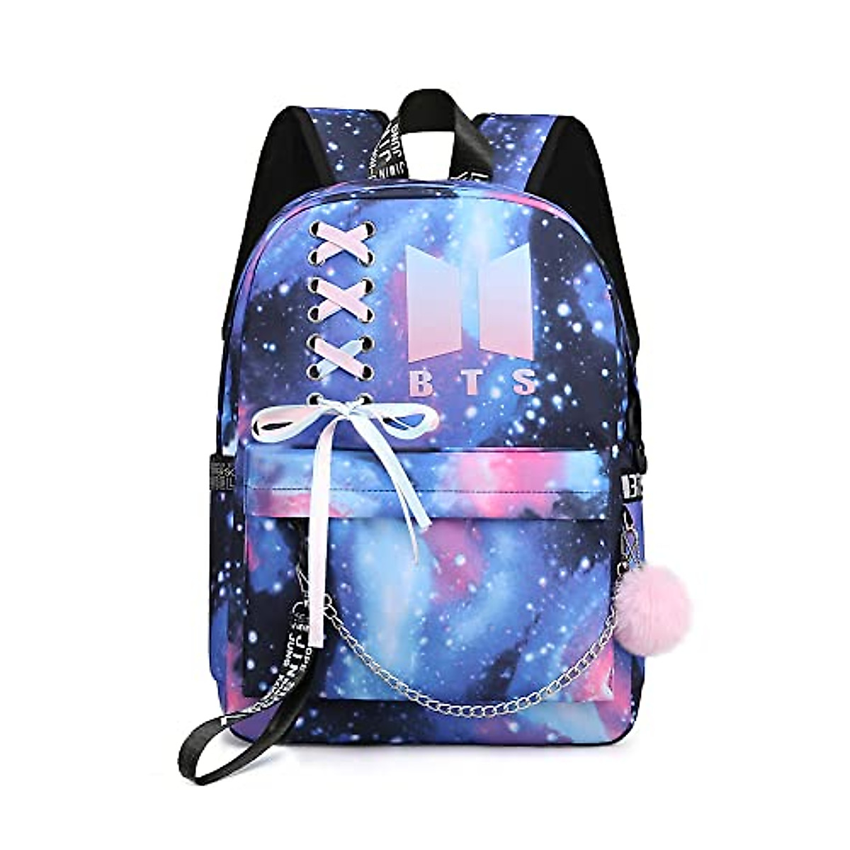 Fuxiaoniu USB Multi-function Large Capacity Laptop Backpack for Girls, Women Travel BookBags Cute Novelty Daily School Tote Backpack Suitable for Students Bookbag （F）