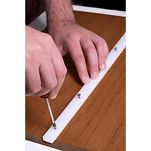 Hatsbi UHMW Crosscut Sled For Table Saw Sled Miter Bars 3/4" X 3/8" X 36" -Predrilled holes and 20 screws included For Jigs Fixtures or Miter Slots (size 3/4"x3/8") 2 UHMW Bars