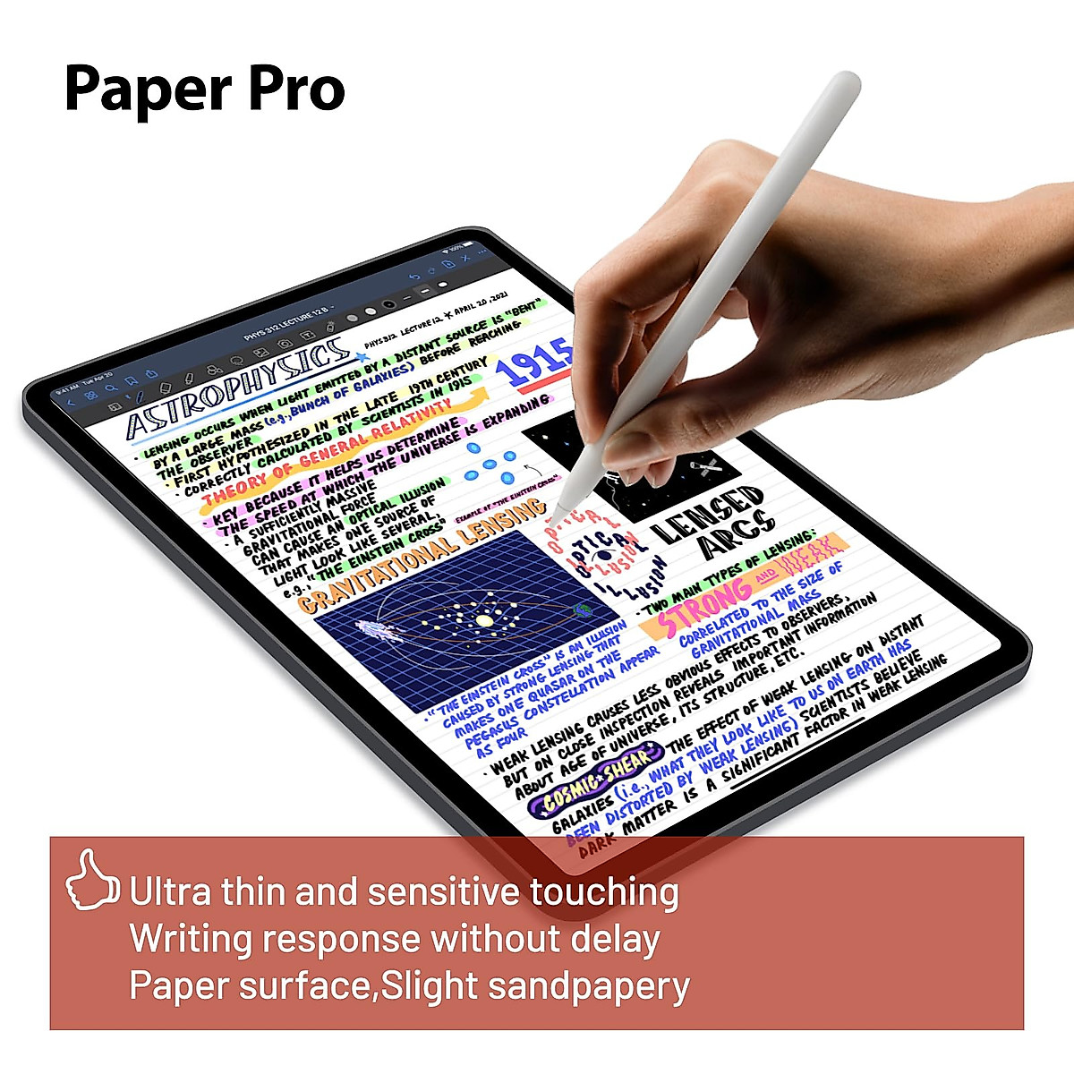 BERSEM Paperfeel Screen Protector [Paperfeel Pro] Compatible with iPad Air 4 10.9 Inch 2020 / iPad Pro 11 inch(2021/2020/2018) - Black