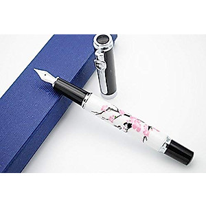 JINHAO 8802 Fountain Pen F Nib (Birds and Wintersweet Painting)