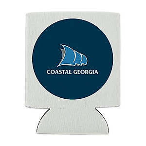 College of Coastal Georgia Primary Logo Can Cooler - Drink Sleeve Hugger Collapsible Insulator - Beverage Insulated Holder
