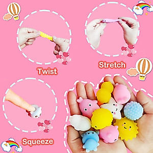 Kannove Mini Kawaii Mochi Squishy Party Favors Toys for Toddlers (24 Pack), Kids Goodie Bag Stuffers Fillers, Small Classroom Treats Prizes Gifts for Boys Girls