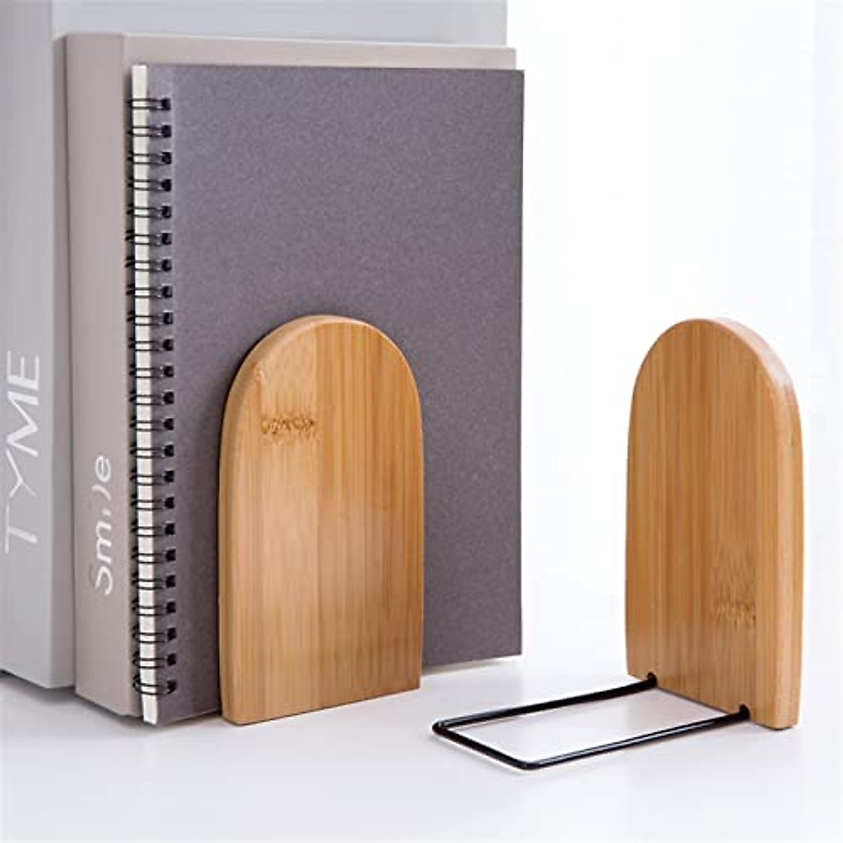 SZYAWsd File Sorters Bamboo Desktop Organizer Office Home Bookends Book Ends Stand Holder Shelf Bookrack 1pcs