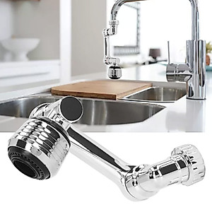 YWBL-WH Faucet Extender Bendable 1080 Degree Rotating Faucet Extender for Kitchen Sink Faucet Extension Acessories
