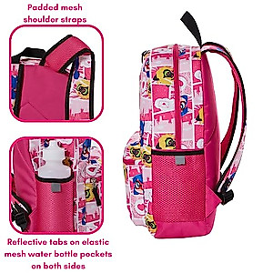 Miraculous Ladybug Cat Noir Backpack Set with Lunch Bag for Girls, 16 inch, 5 Piece Value Set, Pink