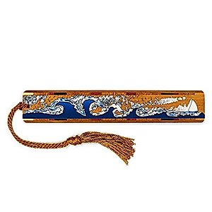 Sailing Stormy Seas Wooden Bookmark with Tassel - Also Available to be Personalized - Made in The USA